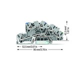 Złączka 3-pietrowa 4mm2 N/L/PE szara TOPJOBS Hurtownia elektryczna Technik